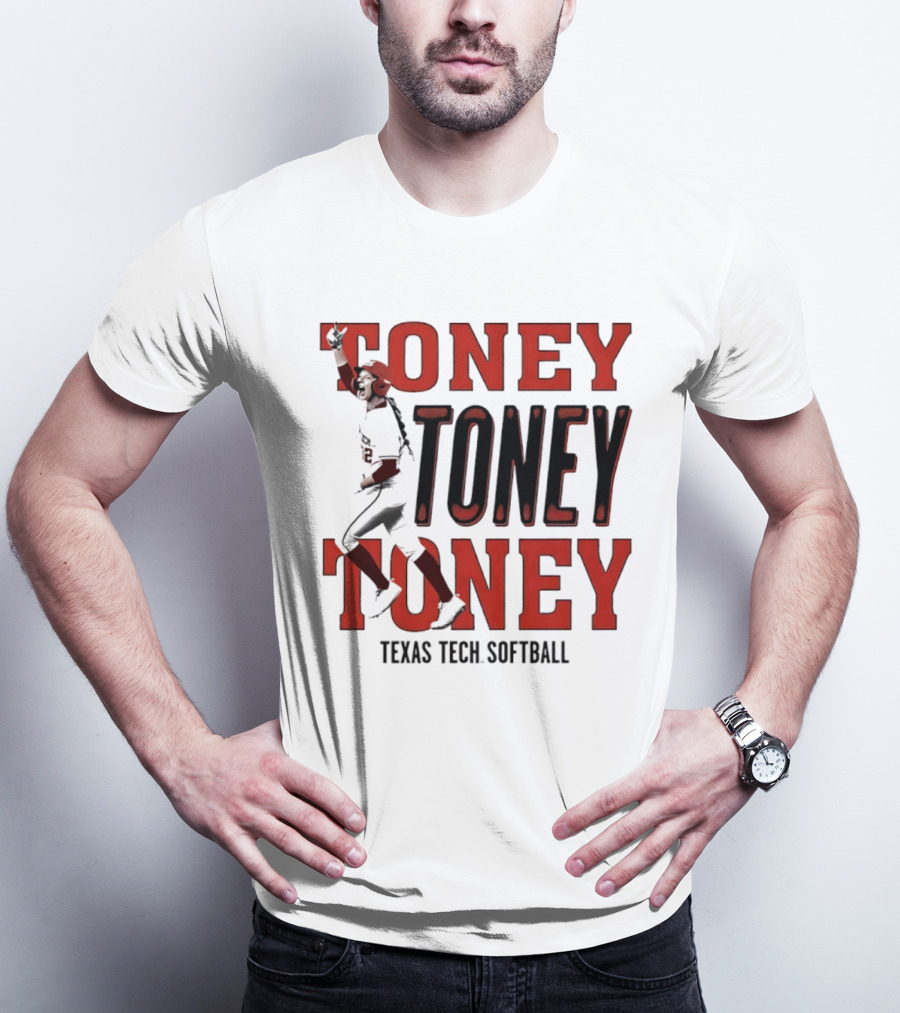 Toney Texas Tech Softball Player Victory Pose T-Shirt