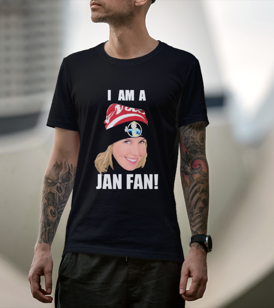 I Am A Jan Fan Face With Red Hat And Iconic Game T-Shirt