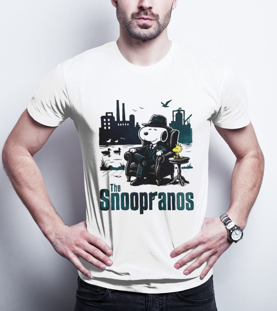 The Snoopranos Peanuts Snoopy Woodstock Mafia Scene T-Shirt