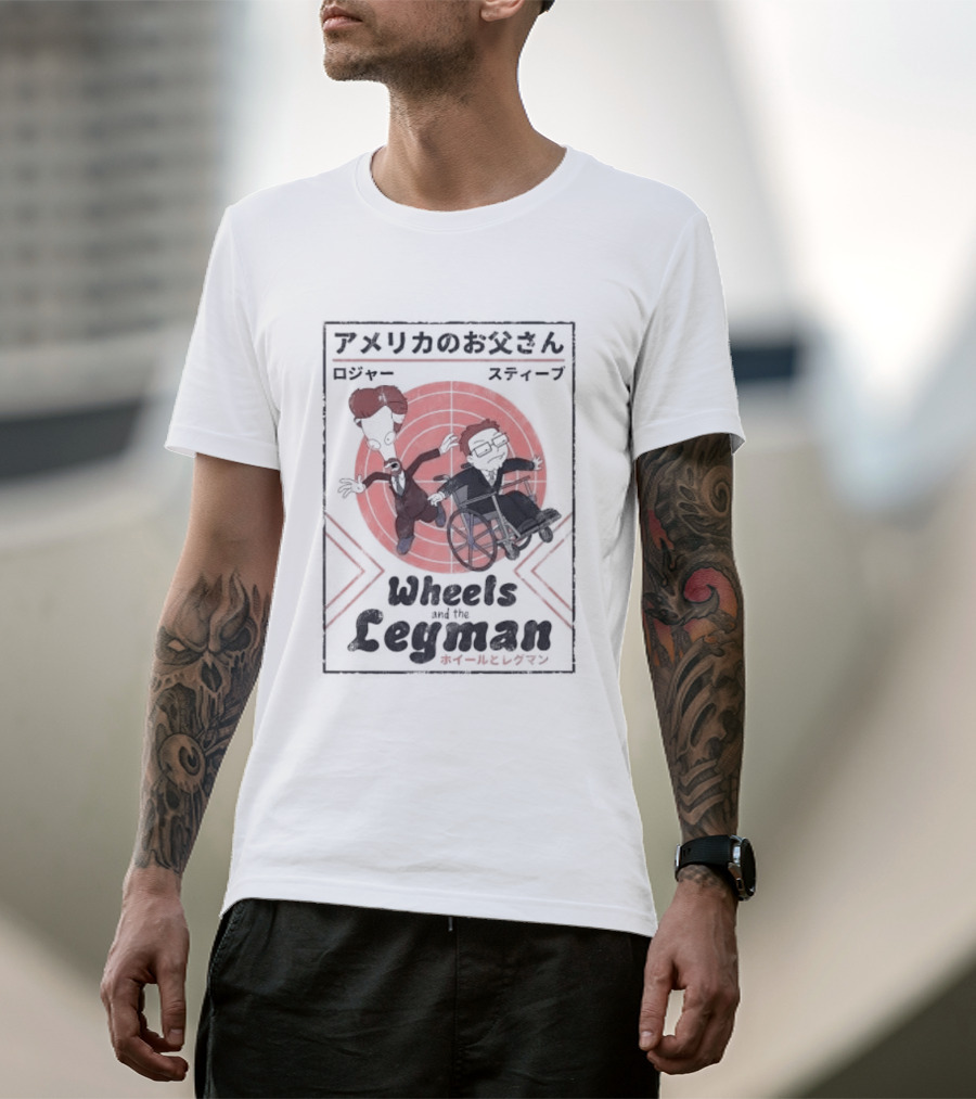 Wheels And The Legman Japanese Retro Style Characters T-Shirt