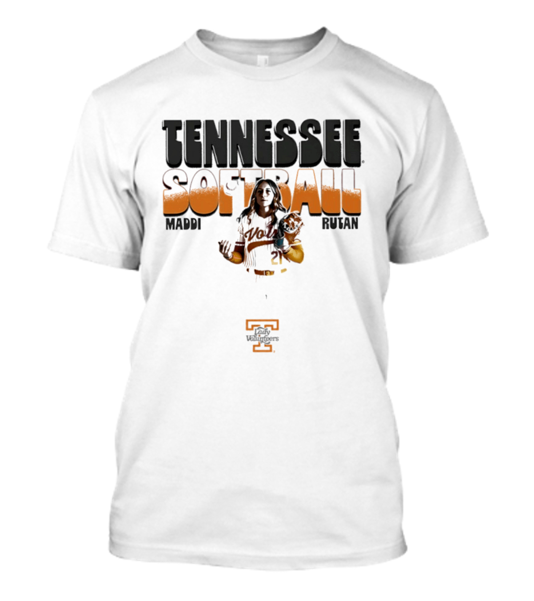 Tennessee Vols Maddi Rutan Softball Player Pose T-Shirt