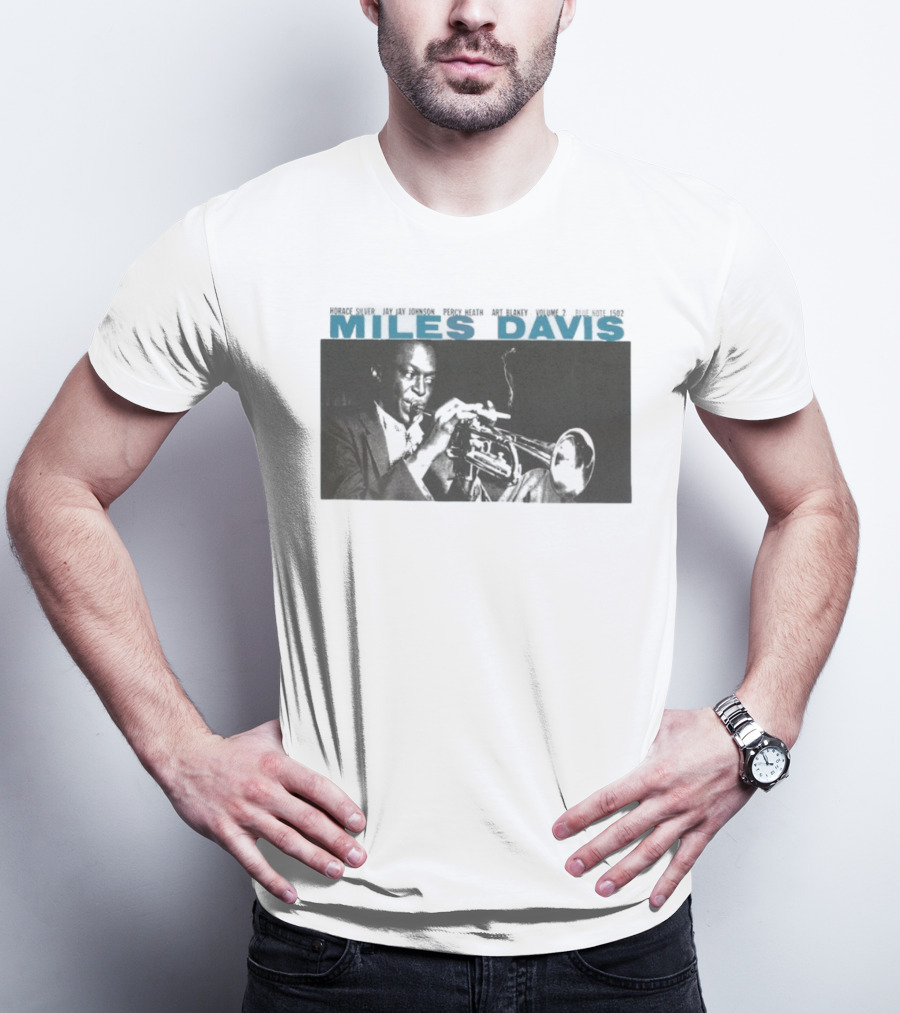 Miles Davis Volume 2 Jazz Horace Silver JJ Johnson Black And White Album Cover T-Shirt
