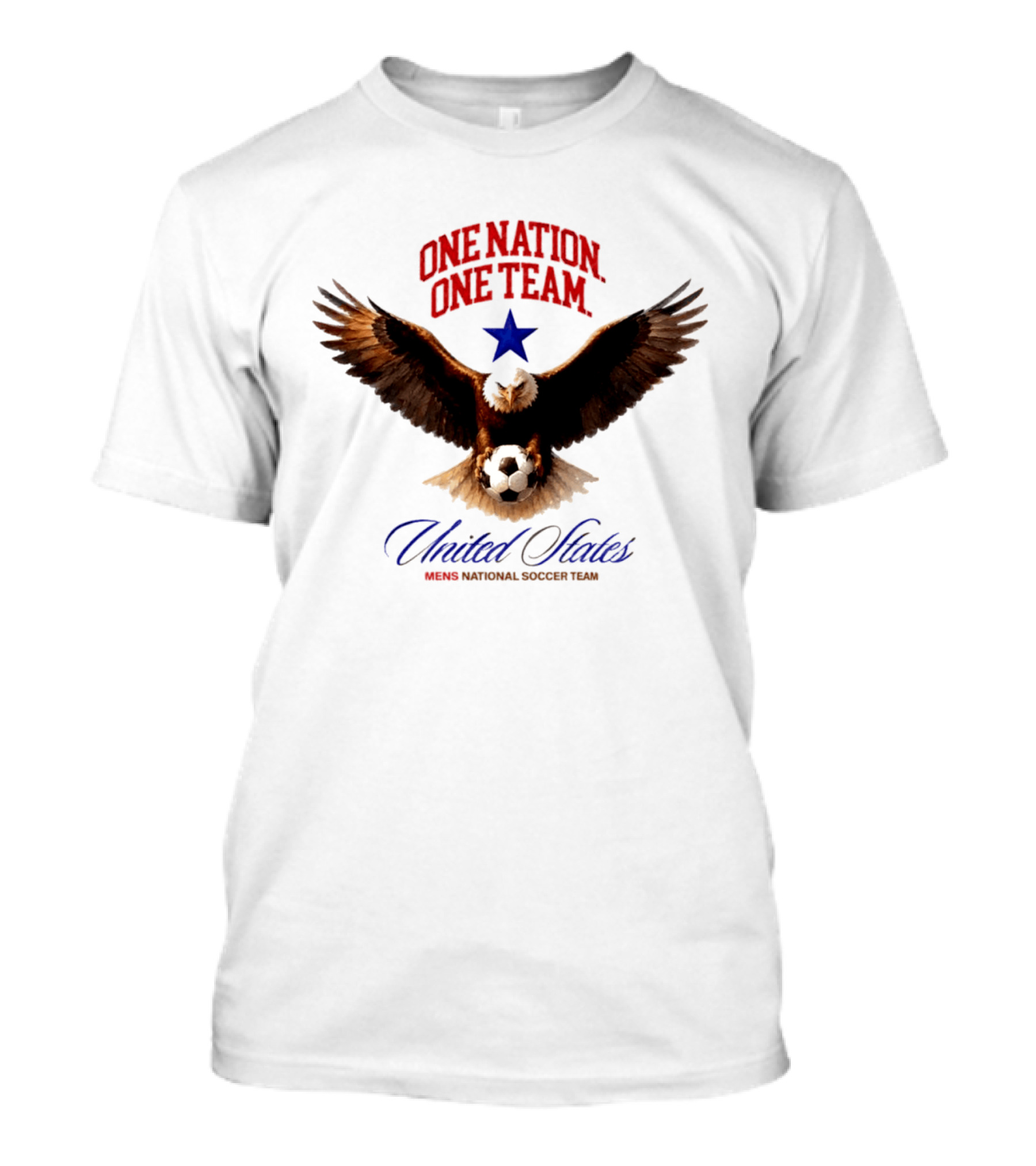 One Nation One Team United States National Soccer Team Eagle Soccer Ball T-Shirt