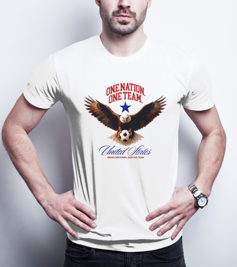 One Nation One Team United States National Soccer Team Eagle Soccer Ball T-Shirt