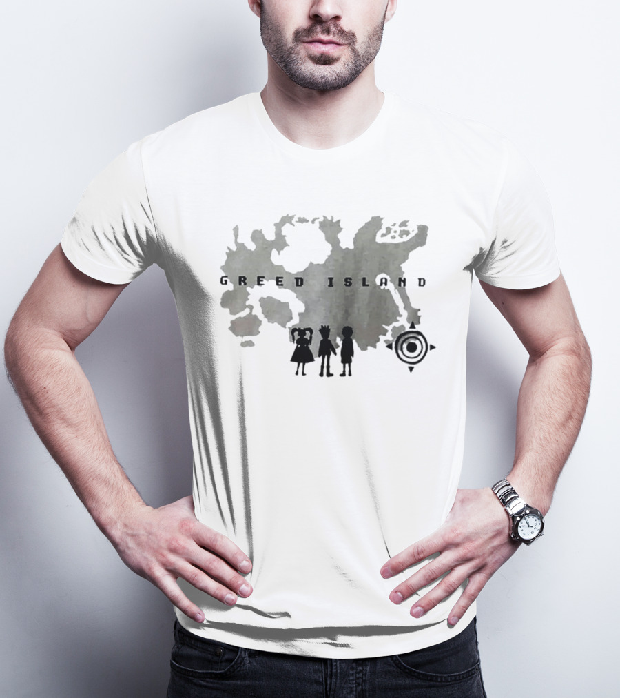 Hunter X Hunter Greed Island Characters Map And Compass T-Shirt
