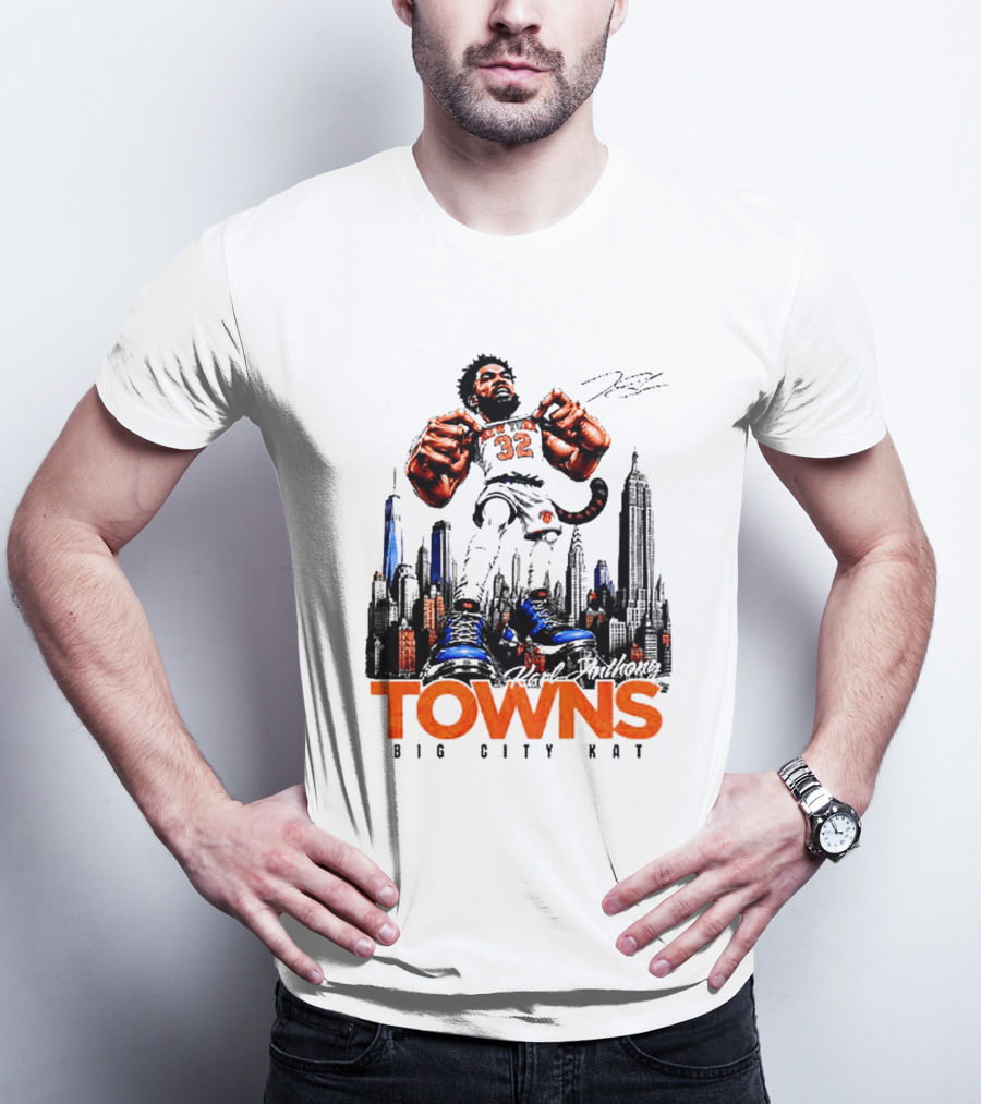 Karl Anthony Towns Big City Kat New York Knicks 32 T-Shirt