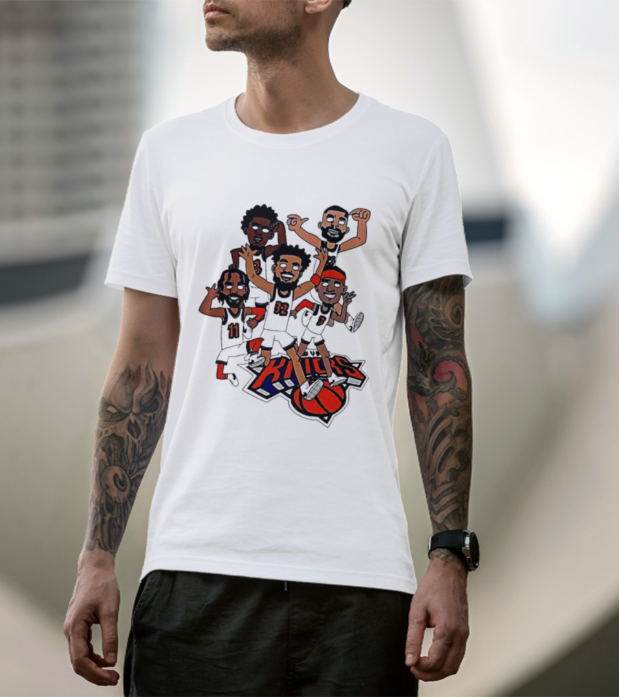 Premiun New York Knicks Future Champs 2026 NBA Cartoon Players T-Shirt