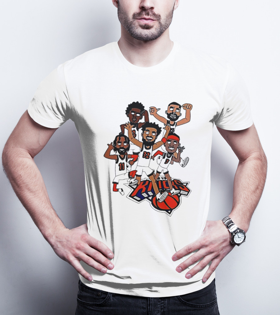 Premiun New York Knicks Future Champs 2026 NBA Cartoon Players T-Shirt
