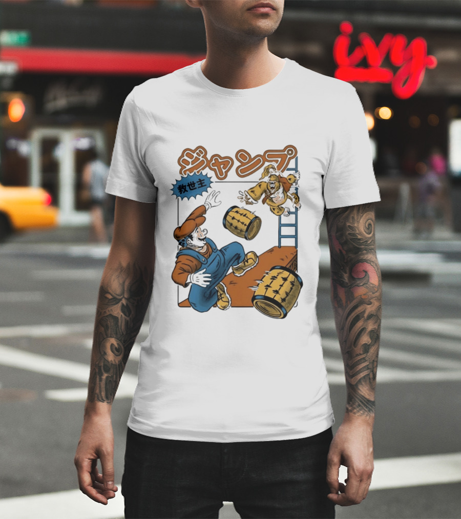 Mario Vs Donkey Kong Jumping Savior T-Shirt