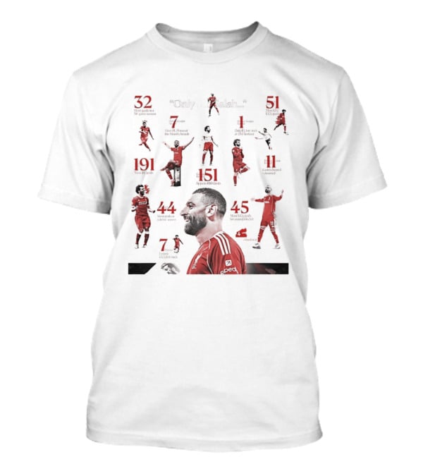 Mohamed Salah Liverpool FC Only IV League Goals Astonishing Records T-Shirt