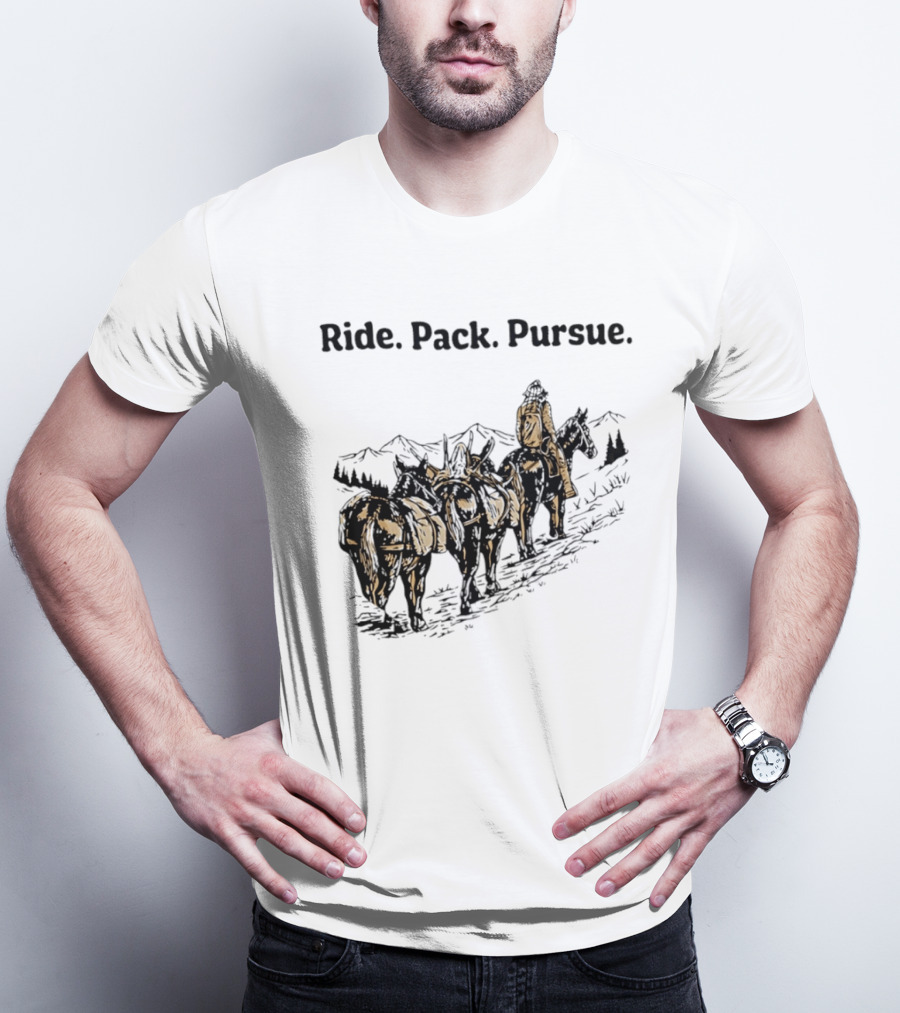 Mountain Wilderness Backcountry Ride Pack Pursue Mules Expedition Journey T-Shirt