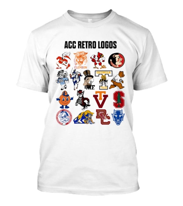 ACC Retro Logos Clemson WF VT VC T-Shirt