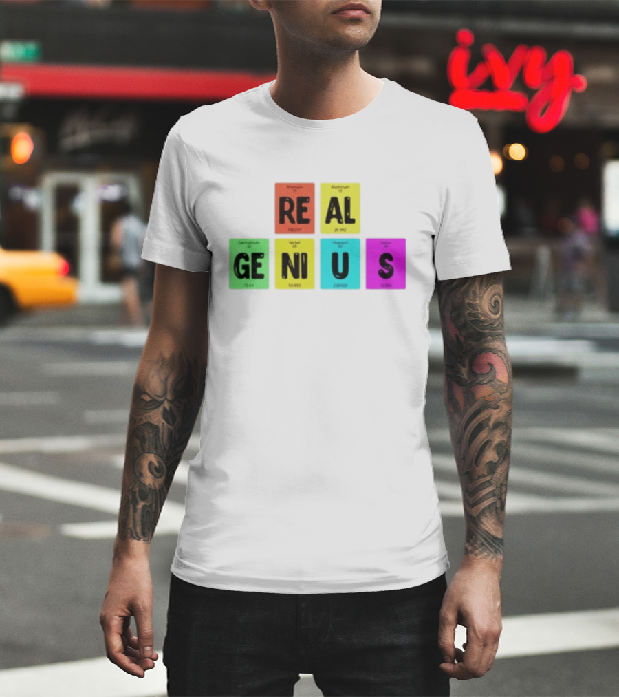 Periodic Table Elements Rhenium Aluminum Germanium Nickel Uranium Sulfur T-Shirt