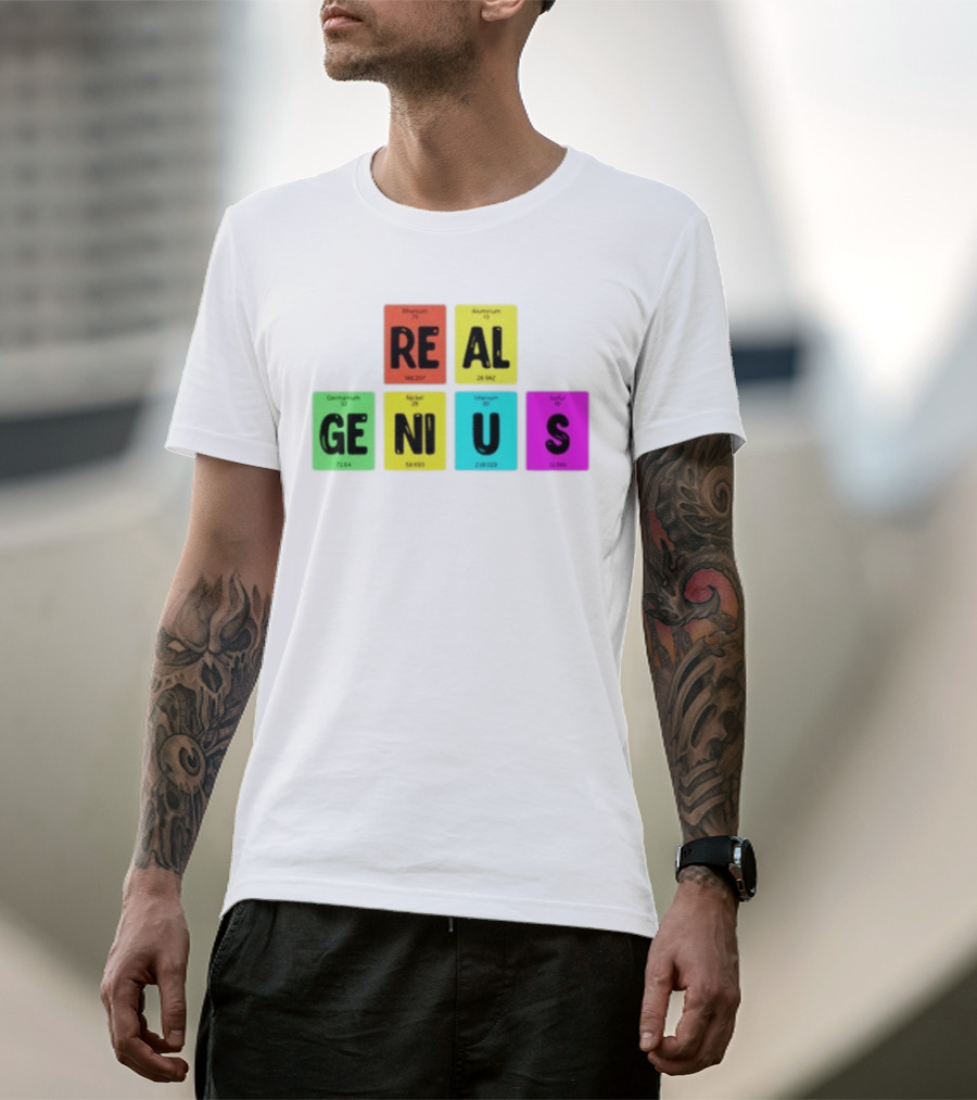 Periodic Table Elements Rhenium Aluminum Germanium Nickel Uranium Sulfur T-Shirt