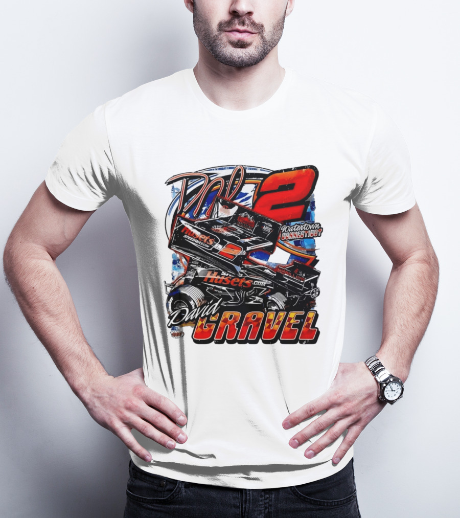David Gravel Big Game Motorsports Sprint Car 2 Watertown Connecticut Huset's Speedway NOS T-Shirt