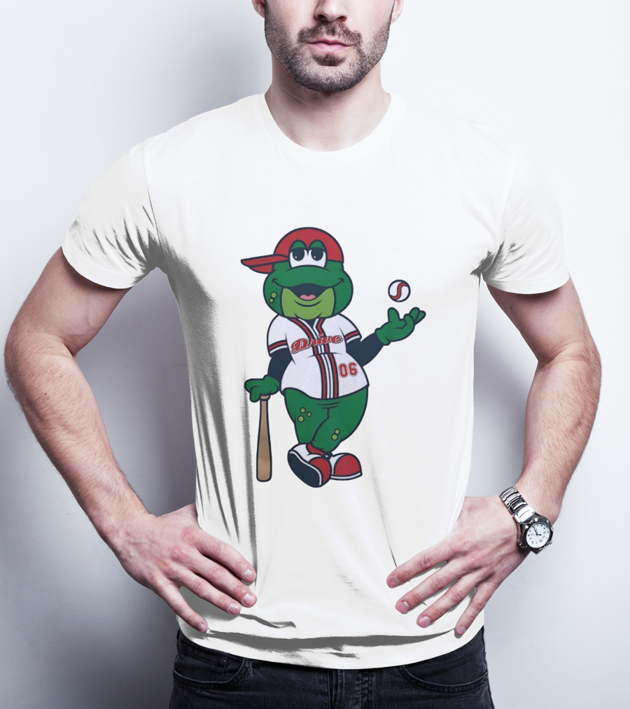 Greenville Drive Reedy Rip'it Frog Baseball Mascot 06 T-Shirt