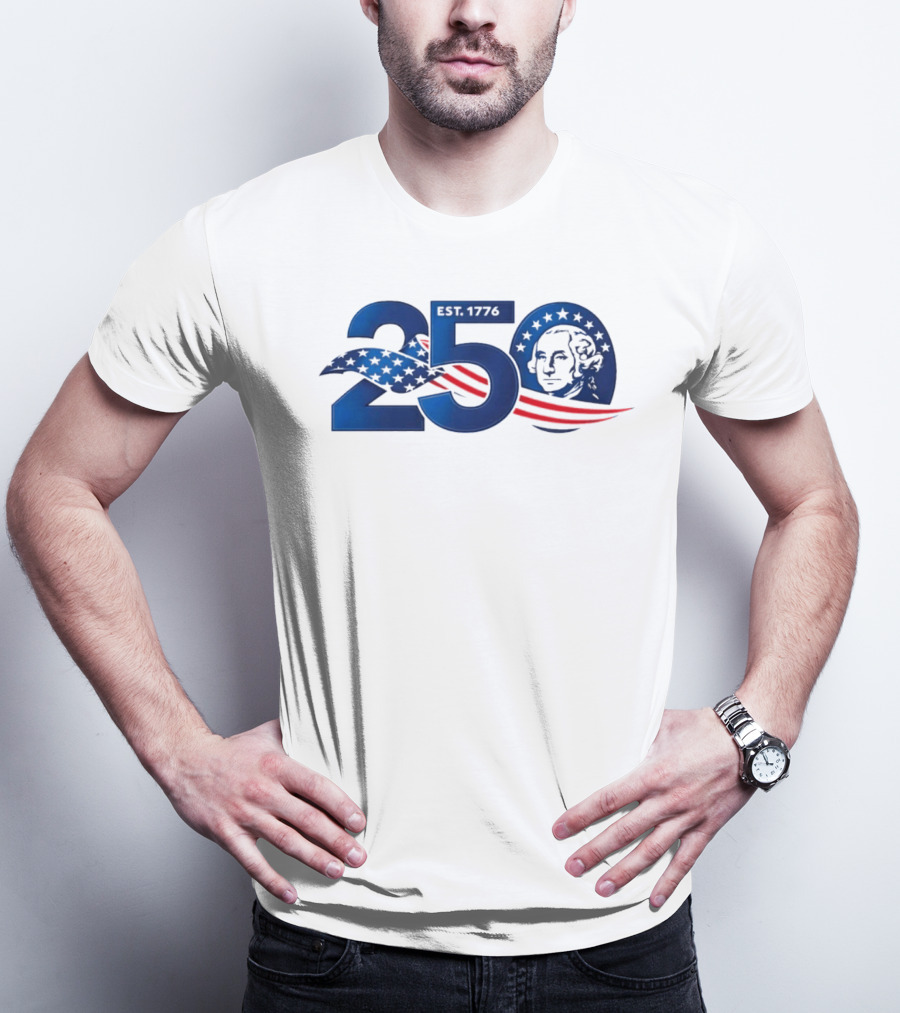George Washington 250th Anniversary EST 1776 USA Patriot T-Shirt