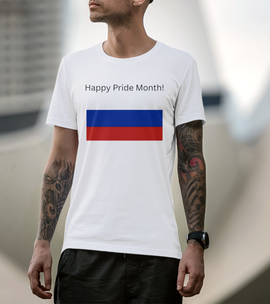 Happy Pride Month Celebration Russia Flag T-Shirt