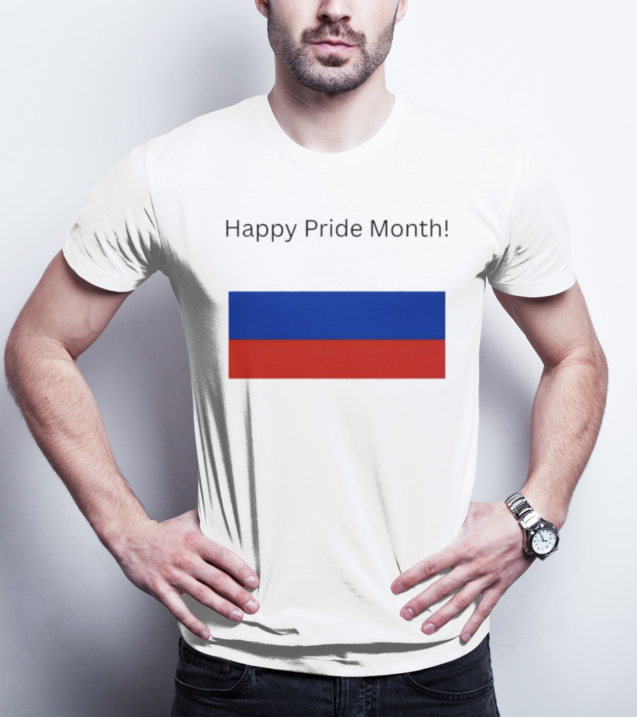 Happy Pride Month Celebration Russia Flag T-Shirt