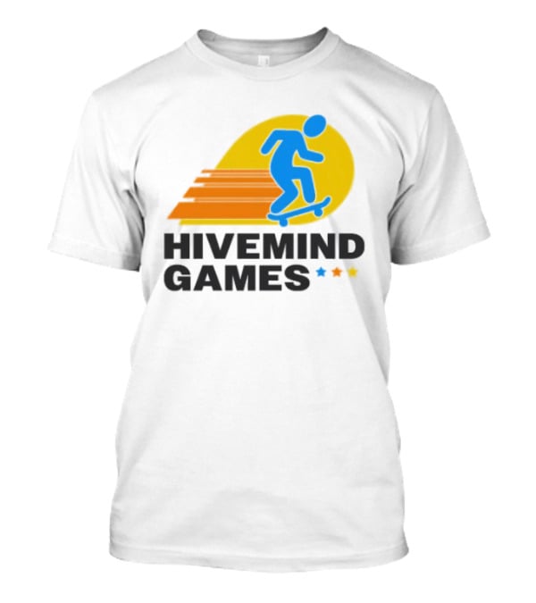 Hivemind Games Skateboarding Dynamic Motion With Shooting Stars T-Shirt