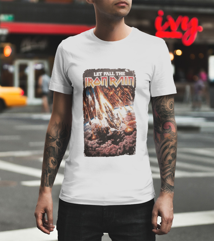 Let Fall The Iron Rain Outer Space Meteor Invasion Explosion T-Shirt