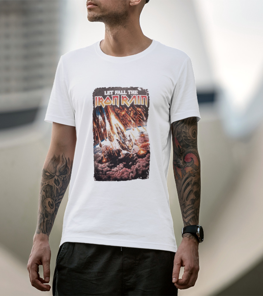 Let Fall The Iron Rain Outer Space Meteor Invasion Explosion T-Shirt