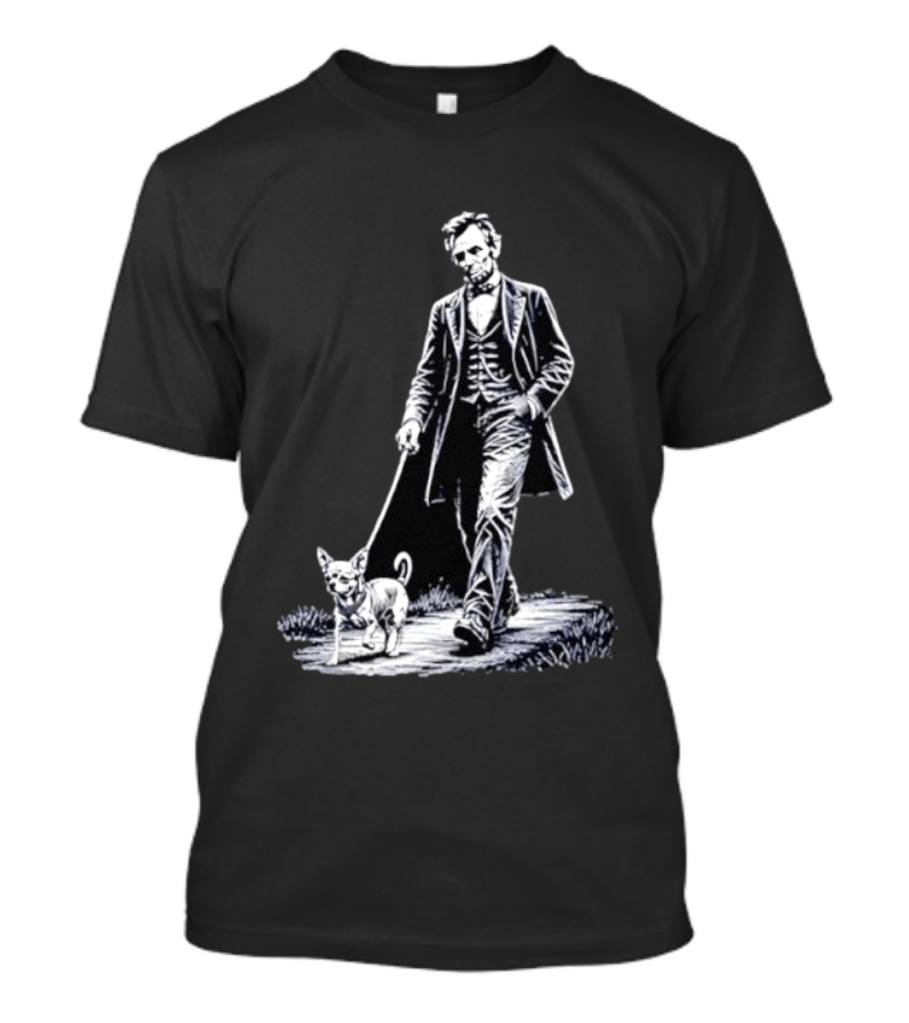 Abraham Lincoln Walking Chihuahua For USA 250th Anniversary Celebration T-Shirt