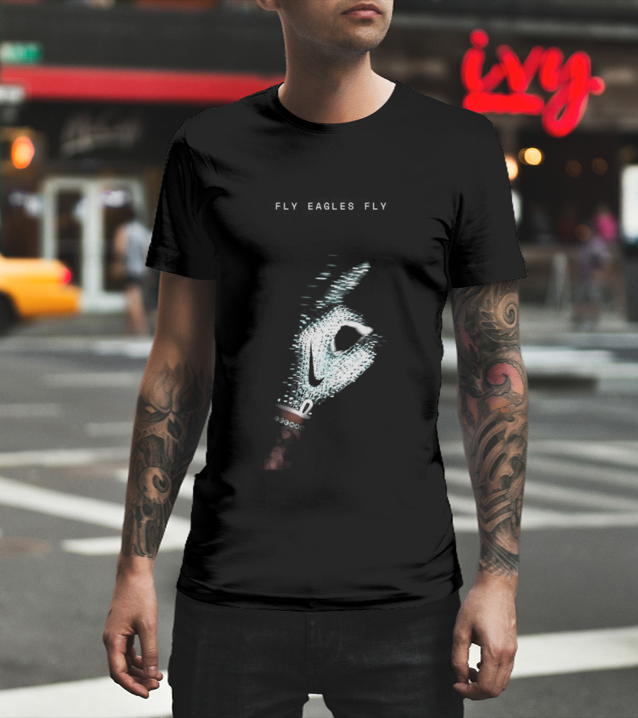 Fly Eagles Fly Philadelphia Eagles X Drake Iceman Diamond Chain Shh T-Shirt