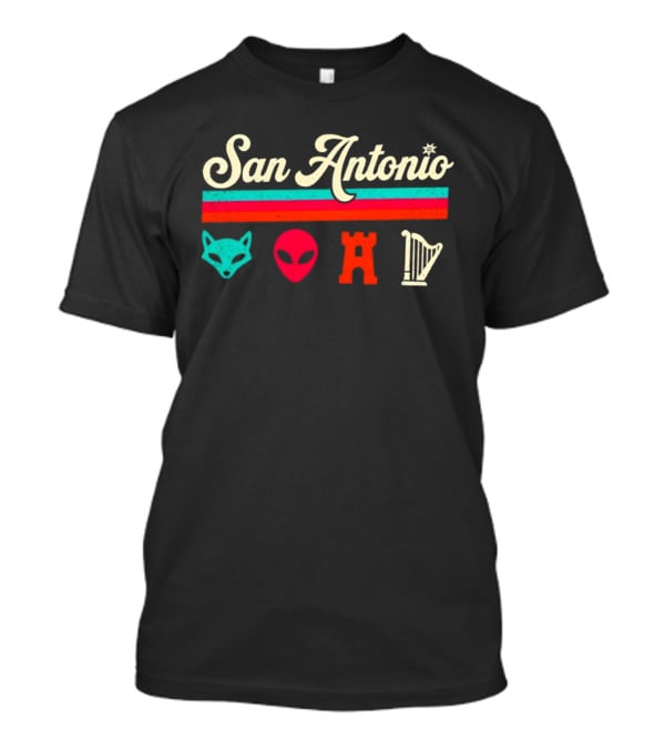 San Antonio Fox Alien Castle Harper Spurs Basketball NBA 2026 T-Shirt