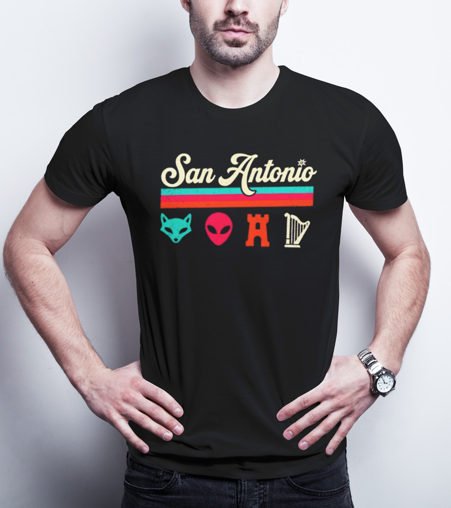 San Antonio Fox Alien Castle Harper Spurs Basketball NBA 2026 T-Shirt