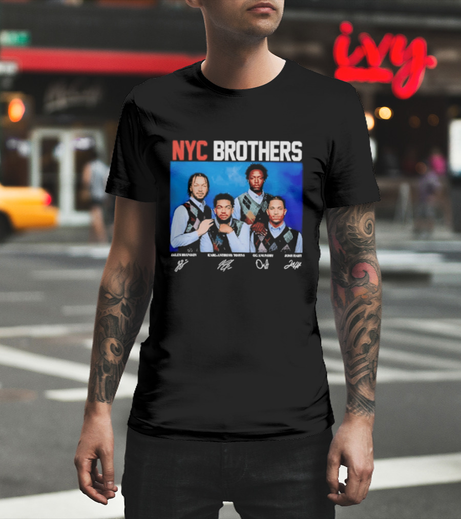NYC Brothers Jalen Brunson Karl Anthony Towns OG Anunoby Josh Hart T-Shirt
