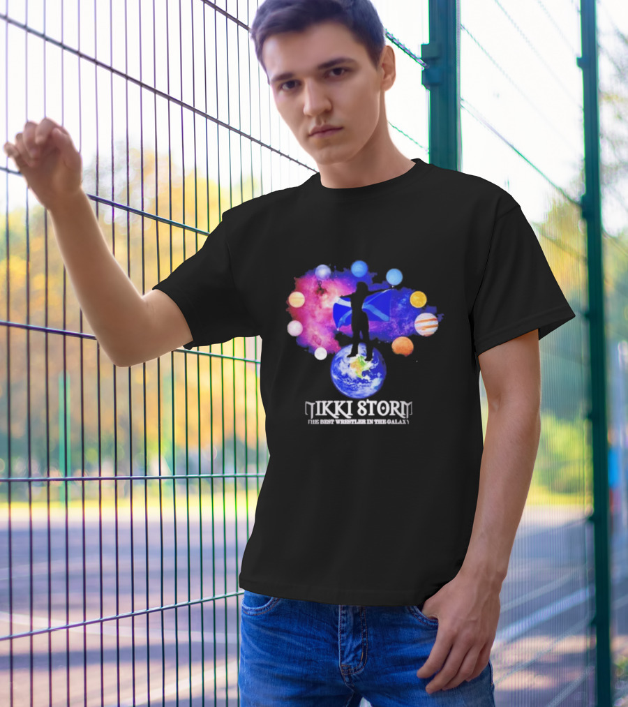 Nikki Storm Best Wrestler Galaxy Scotland Planets Cosmic Flag T-Shirt