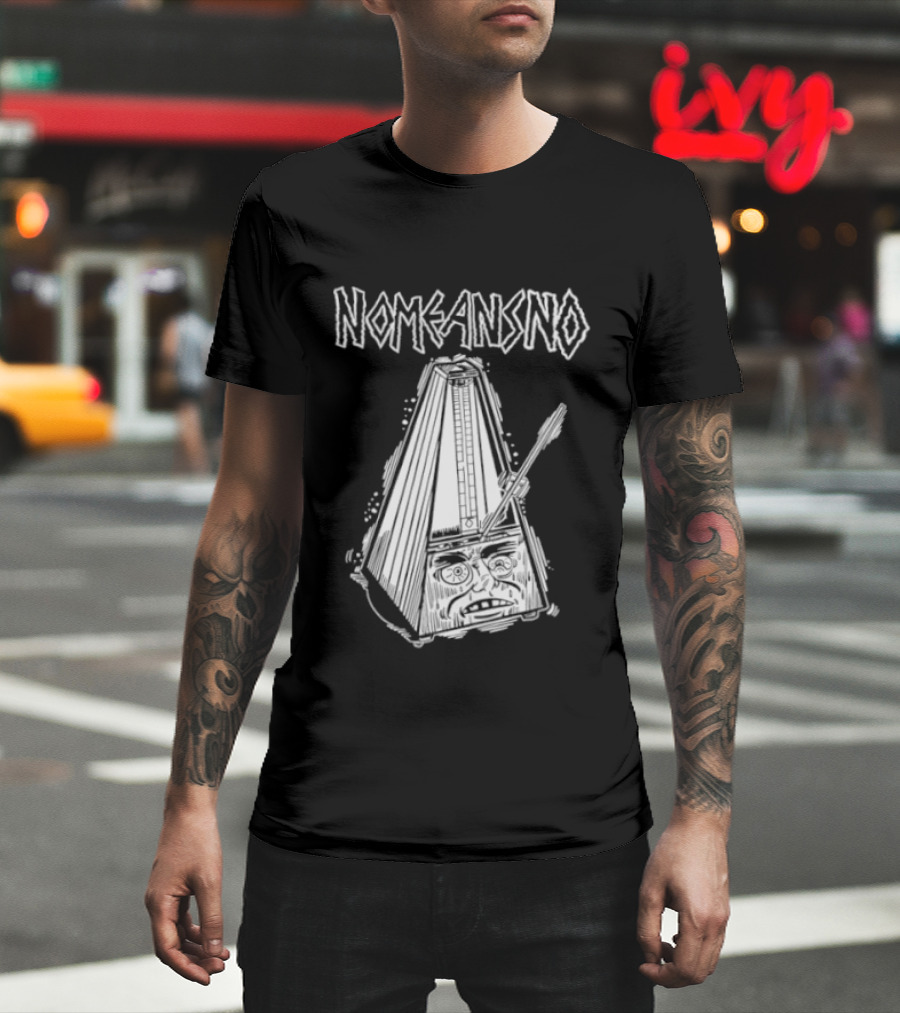 Nomeansno Distressed Metronome Face T-Shirt