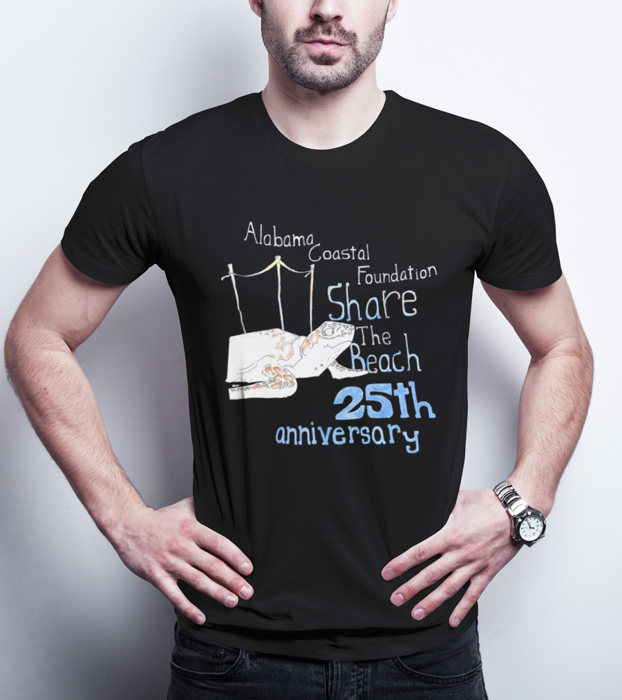 Alabama Coastal Foundation Share The Beach 25th Anniversary T-Shirt