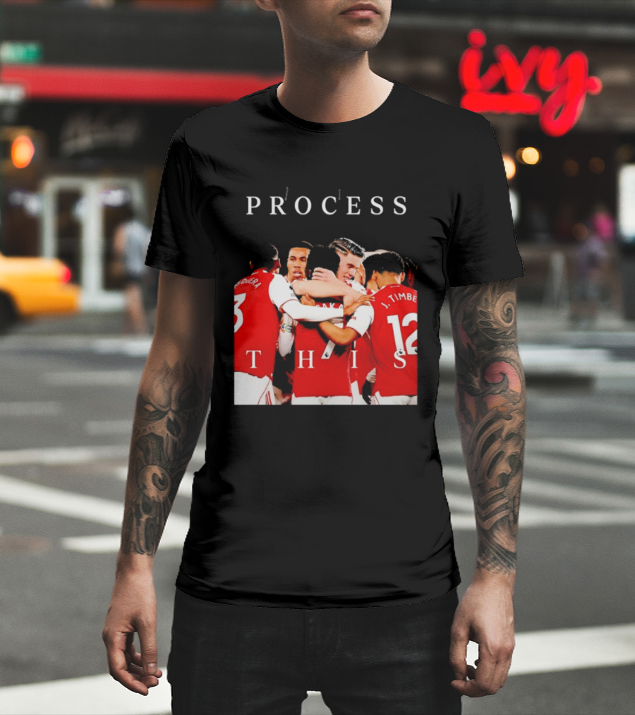 Arsenal FC Process This Team Celebration T-Shirt