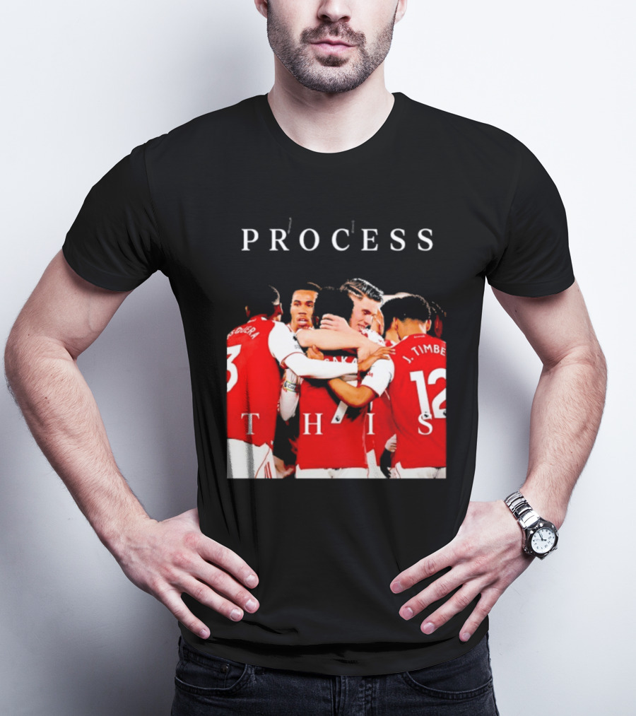 Arsenal FC Process This Team Celebration T-Shirt