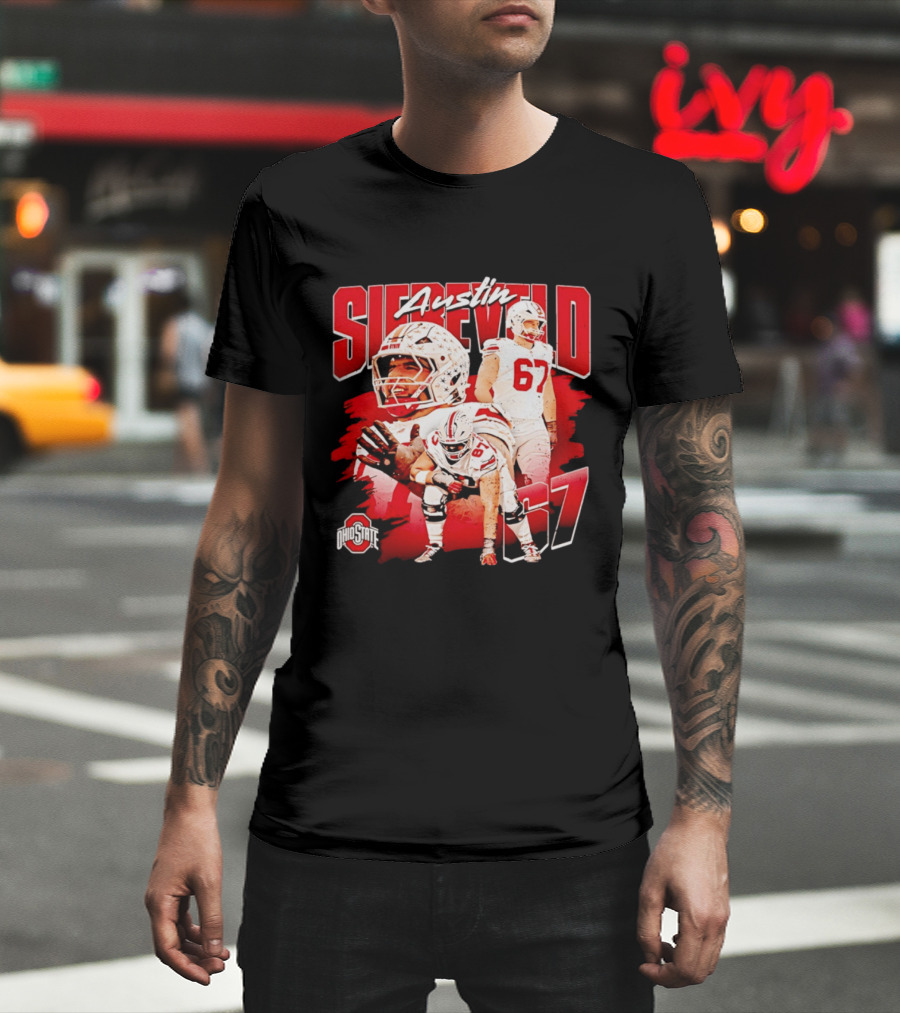 Austin Siereveld 67 Ohio State Buckeyes Football Player T-Shirt