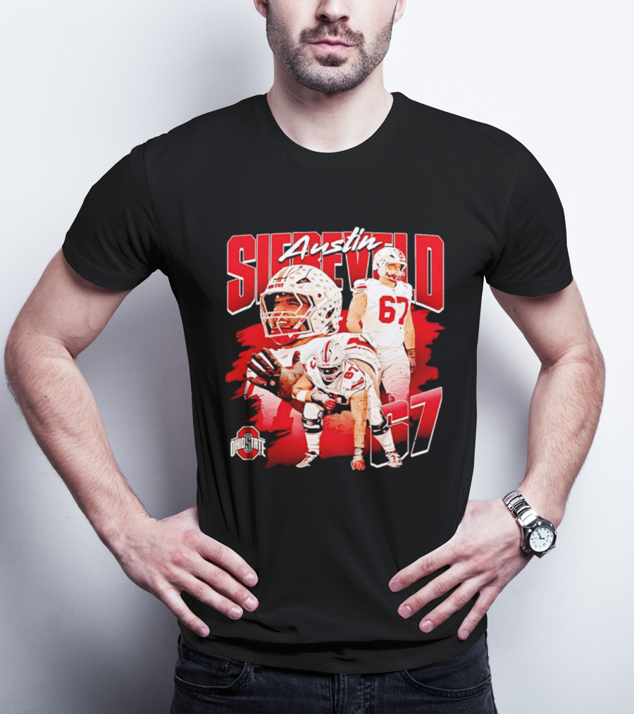Austin Siereveld 67 Ohio State Buckeyes Football Player T-Shirt