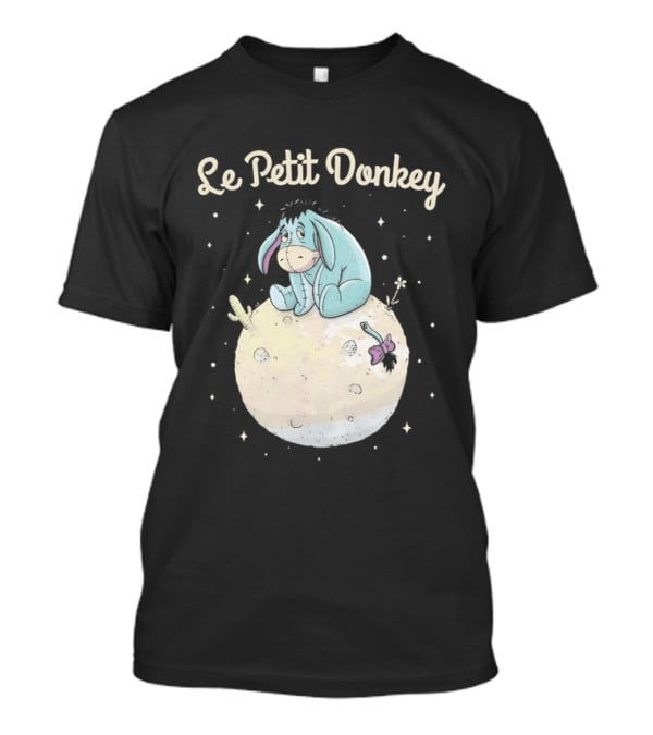 Le Petit Donkey Eeyore Sitting On Moon With Stars T-Shirt