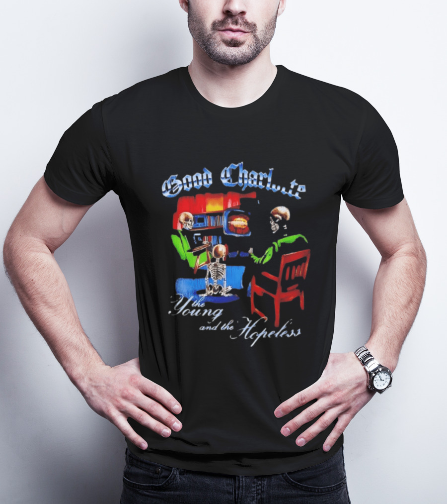 Good Charlotte Young And The Hopeless Album Cover Skeleton T-Shirt