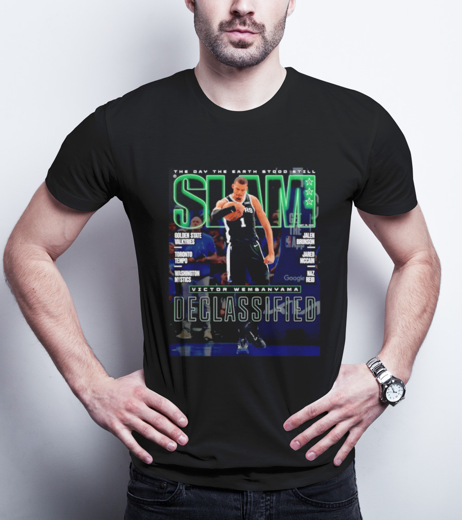 SLAM The Day The Earth Stood Still Victor Wembanyama Declassified San Antonio Spurs T-Shirt