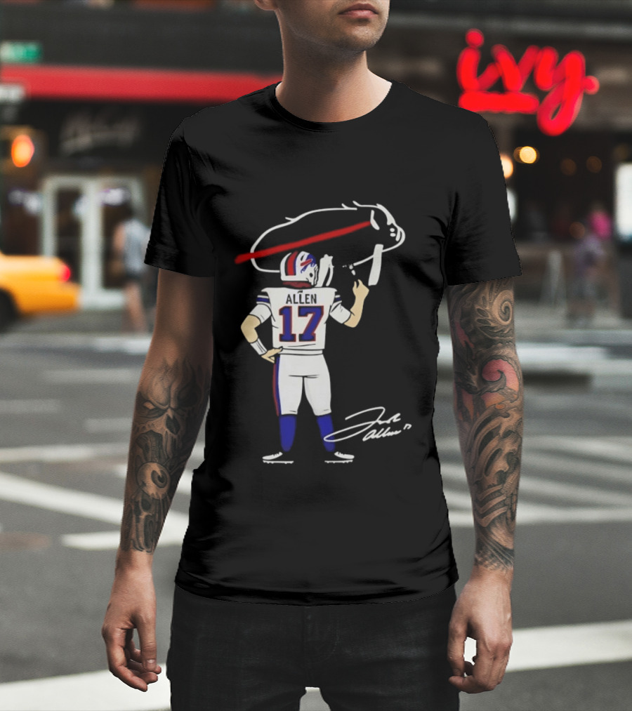Josh Allen Buffalo Bills Number 17 Prepping For The Season T-Shirt