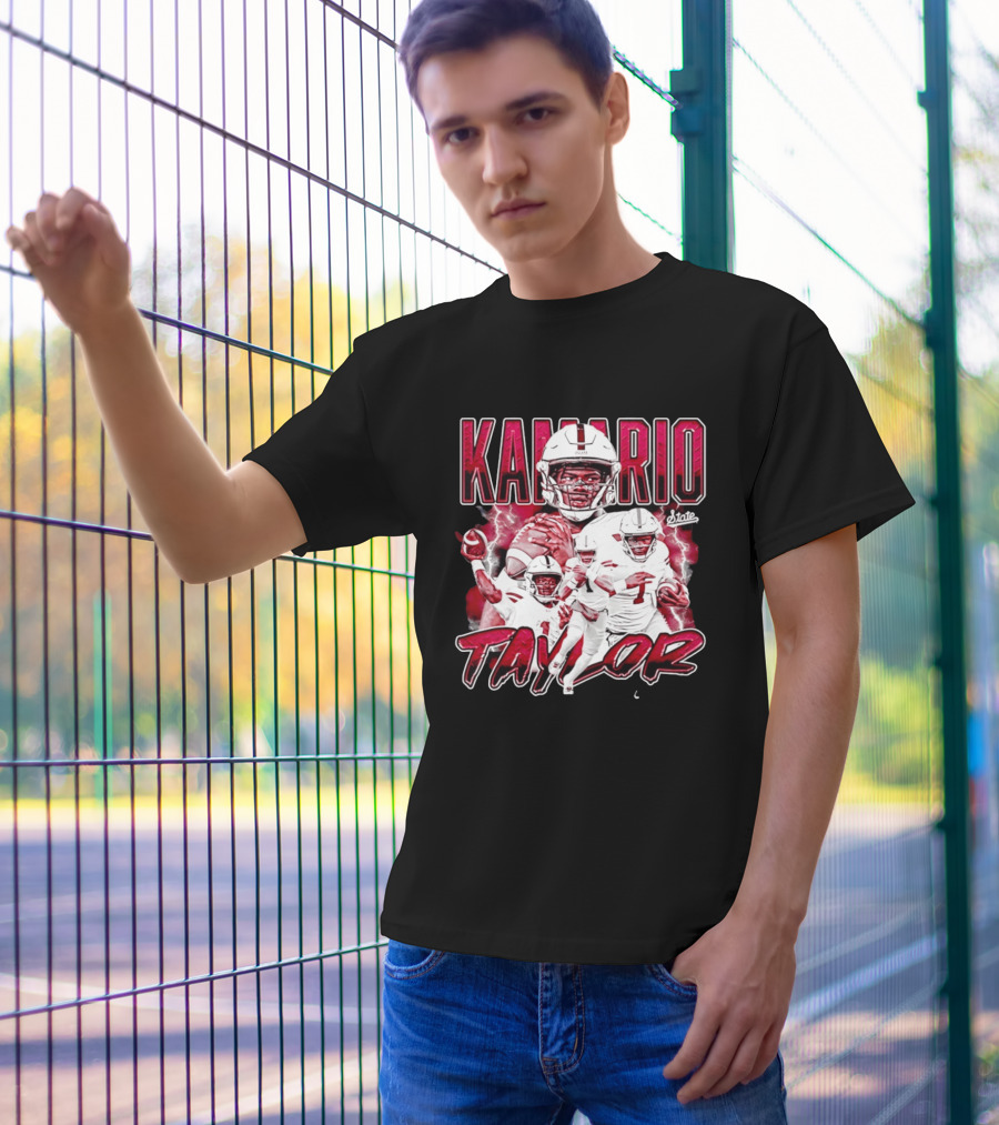 Mississippi State Bulldogs KaMario Taylor Number 1 Football State T-Shirt