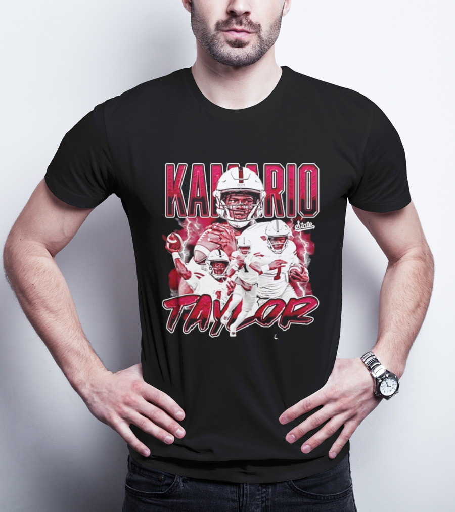 Mississippi State Bulldogs KaMario Taylor Number 1 Football State T-Shirt
