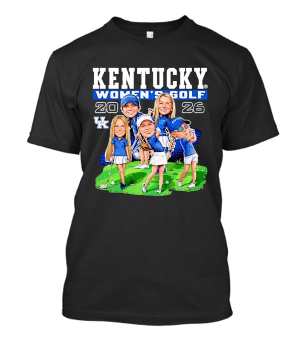 Kentucky Wildcats Women's Golf 2026 Caricature Team Players T-Shirt