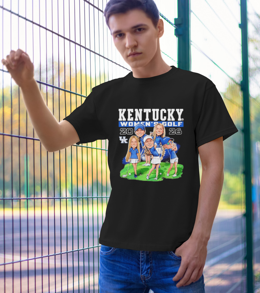 Kentucky Wildcats Women's Golf 2026 Caricature Team Players T-Shirt