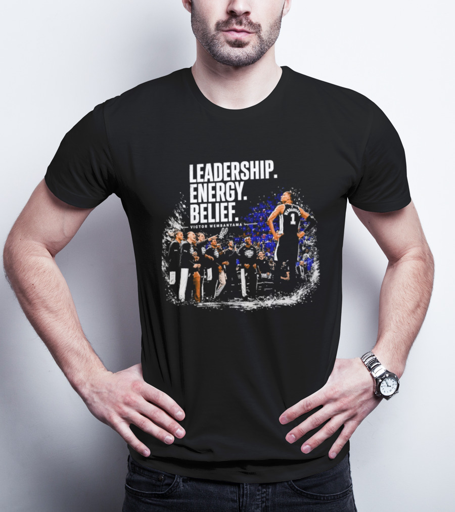 Leadership Energy Belief Victor Wembanyama San Antonio Spurs T-Shirt