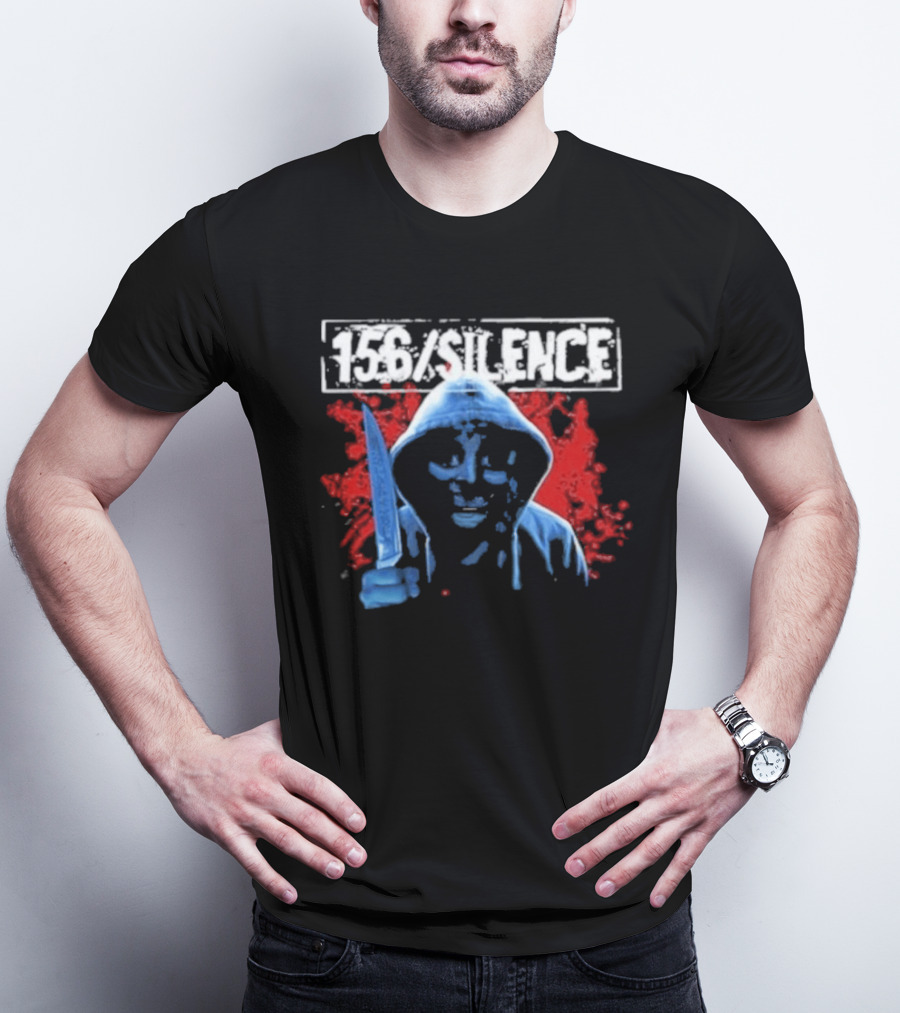 156 Silence Vengeance Knife Red Splatter T-Shirt