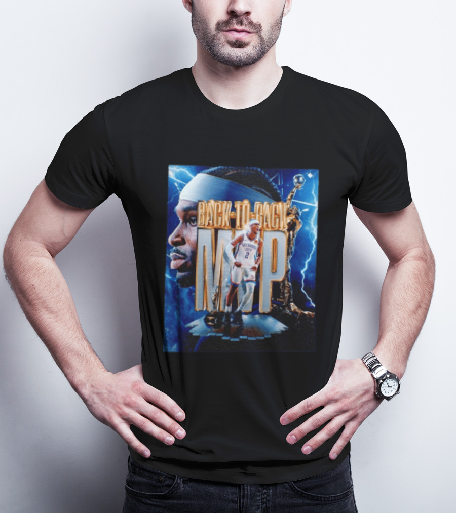 Shai Gilgeous Alexander Oklahoma City Back To Back MVP NBA Thunder T-Shirt