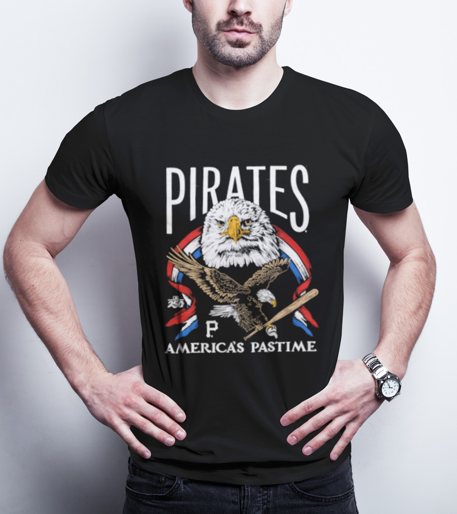 Pittsburgh Pirates America's Pastime Bald Eagle Celebration 250th Anniversary T-Shirt